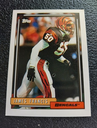James Francis Cincinnati Bengals Linebacker - Topps NFL 1992 Card #197 ...