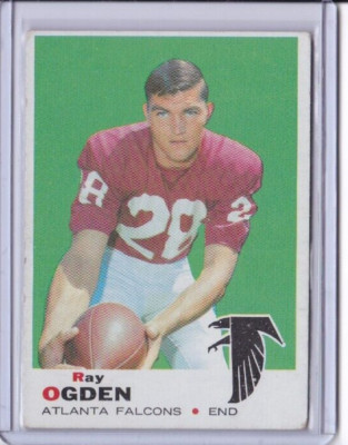 1969 Topps Football #206 RAY OGDEN FALCONS IDBB | eBay