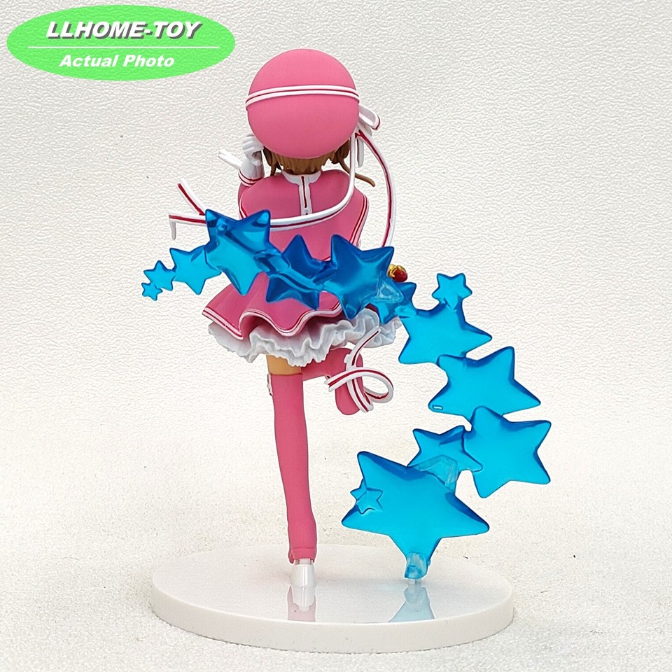 Anime Character Sakura Kinomoto Sakura Pink Hat & dress stand Figure ...