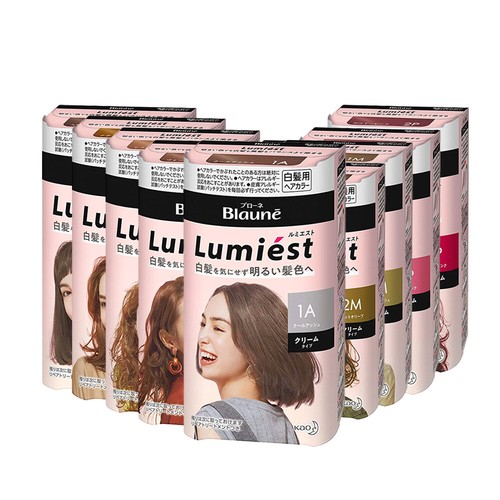 [LIESE BLAUNE] Lumiest Treatment Cream Color GRAY COVERAGE Hair Dye Kit ...