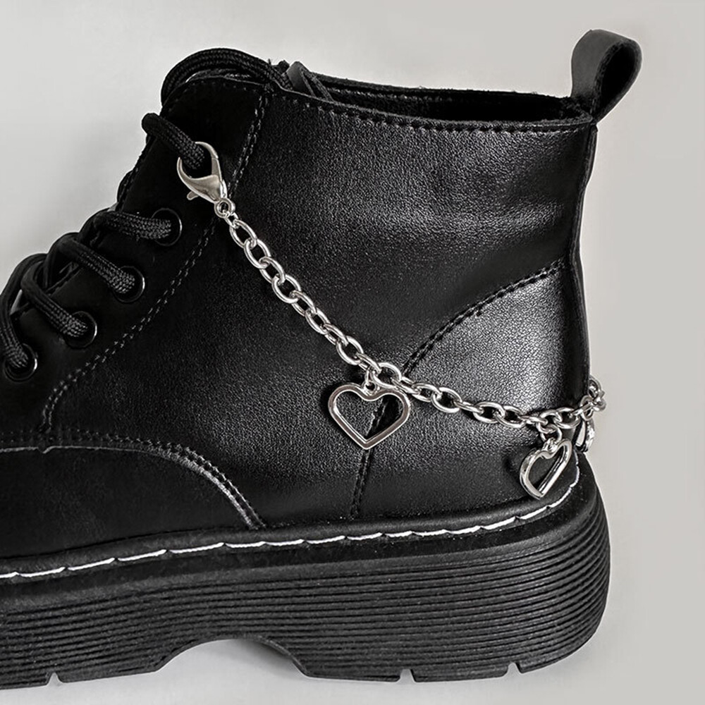Metal Shoe Chain Hollow Stars Hearts Pendant Women Shoes Decoration ...
