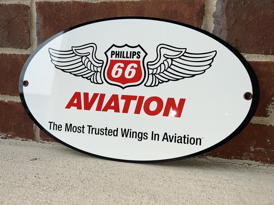 Phillips 66 aviation oil vintage style gasoline Gas oval sign | eBay