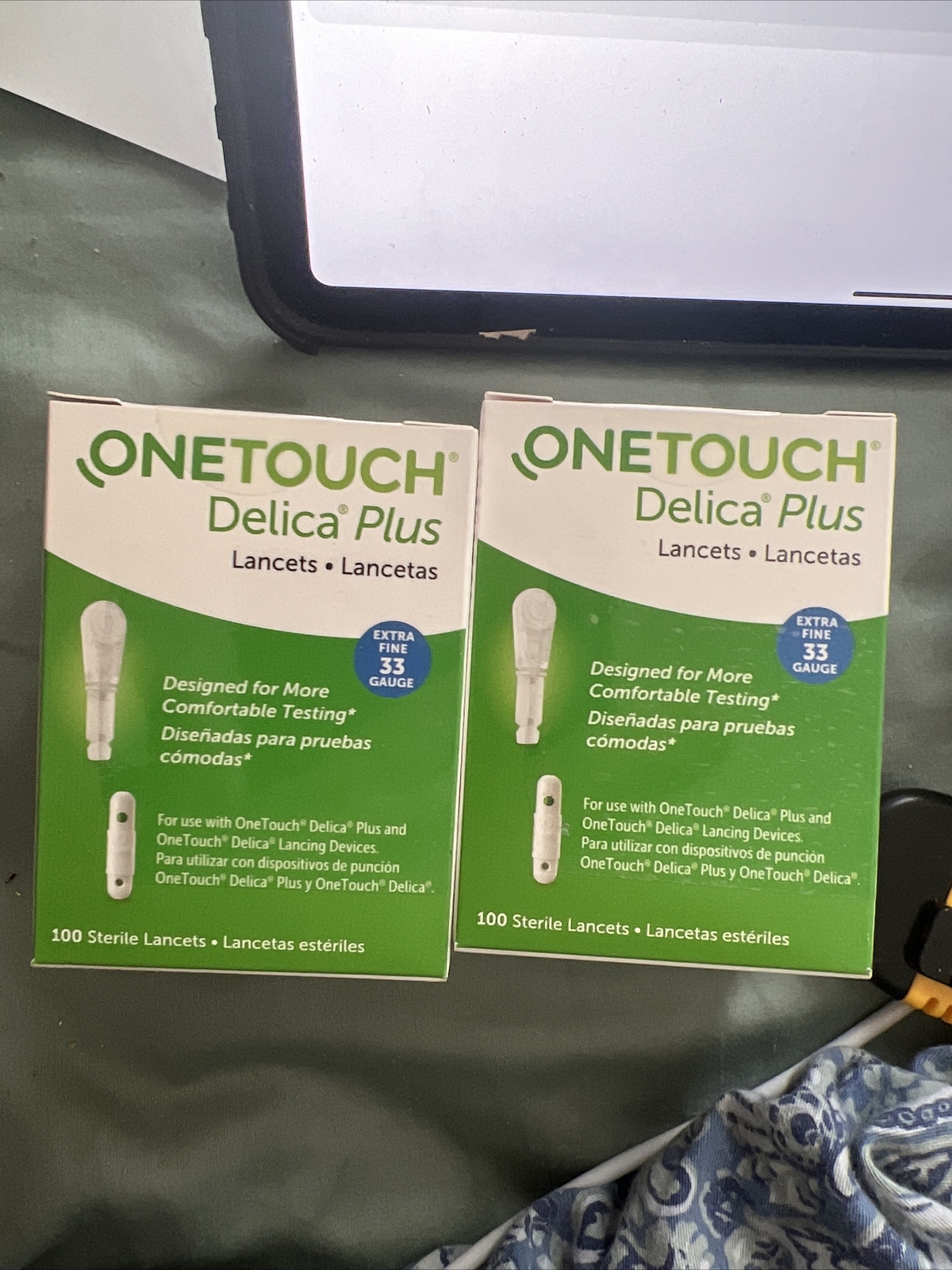 2027-- 200 ONE TOUCH DELICA PLUS 33 GAUGE LANCETS (2 Boxes of 100) EXP ...