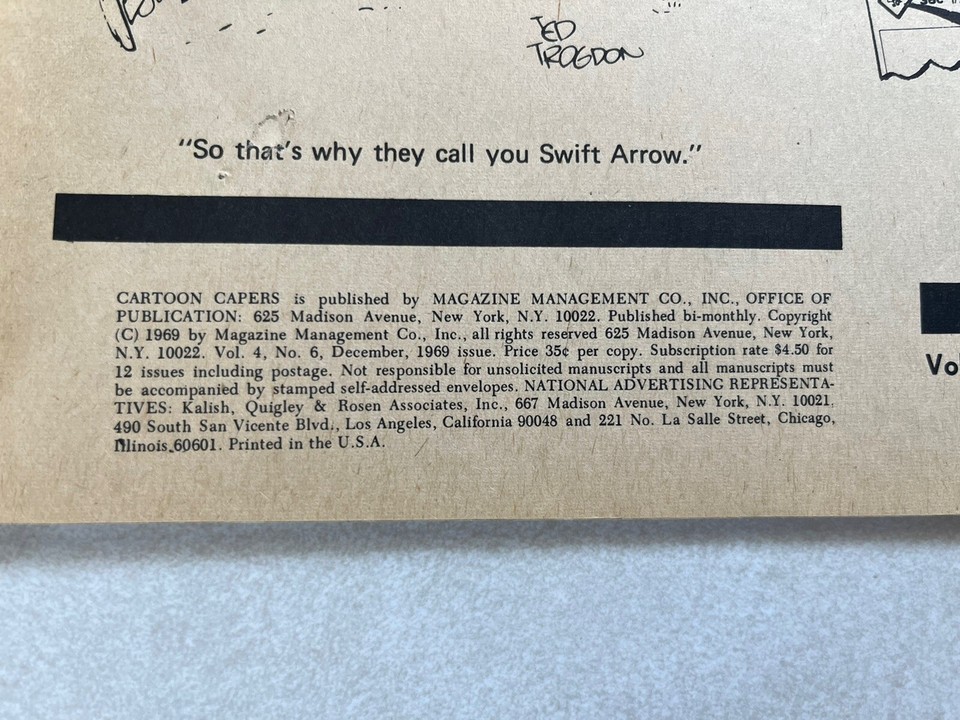 Cartoon Capers Dec 1969 Risque Adult Humor Satire Vol. 4 # 6 Magazine ...