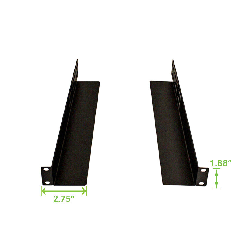 2 Pair Lot Adjustable Depth 4-Post Rack Mount Server Shelf Shelves Rail ...