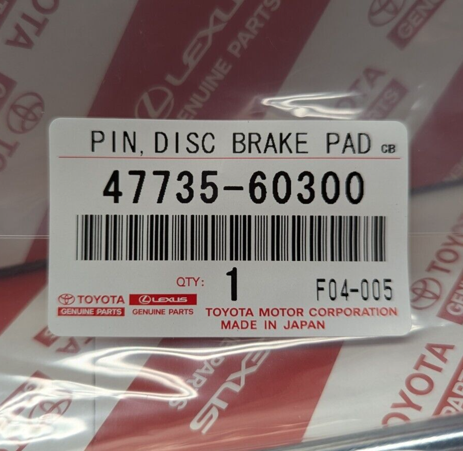 (4) 47735-60300 Front Disc Brake Pad Pins - 2010-2024 4Runner - Genuine ...