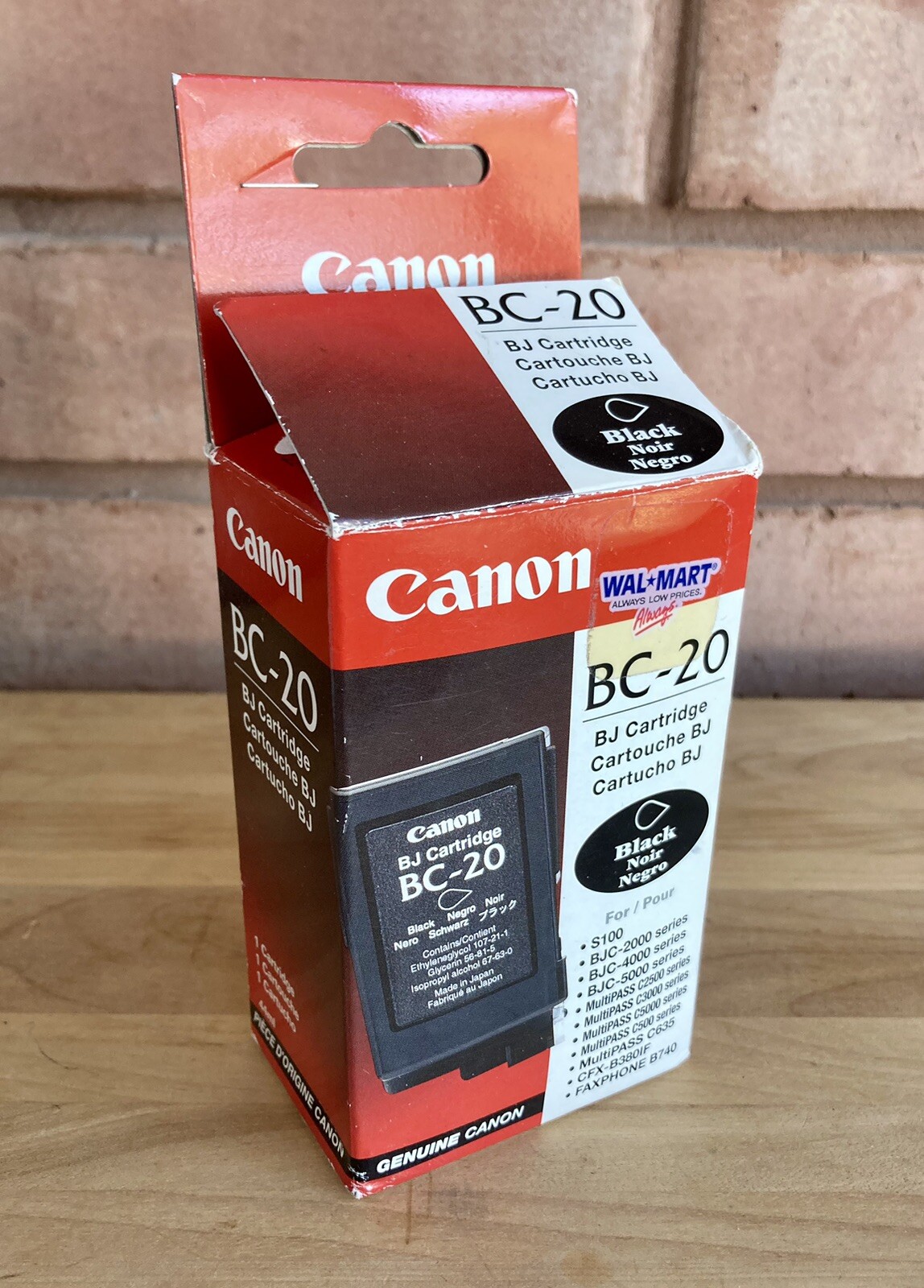 Genuine Canon BC-20 Black Printer Ink Cartridge Open Box - FREE SHIP ...