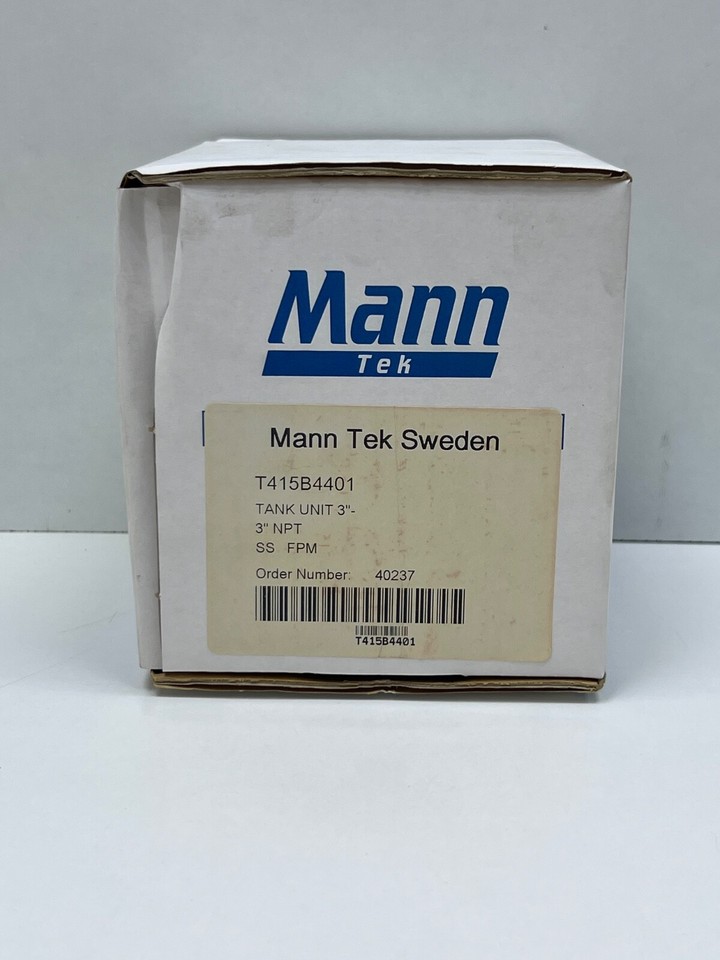 MANN TEK SWEDEN T415B4401 TANK UNIT 3" - 3" NPT SS FPM | eBay