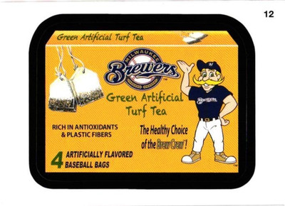 Milwaukee Brewers 2016 Topps Green Artificial Turf Tea Sticker Card | eBay