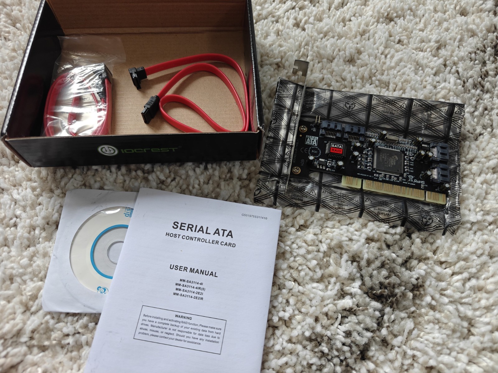 SYBA 4-port SY-SA3114-4R PCI SATA Controller | eBay