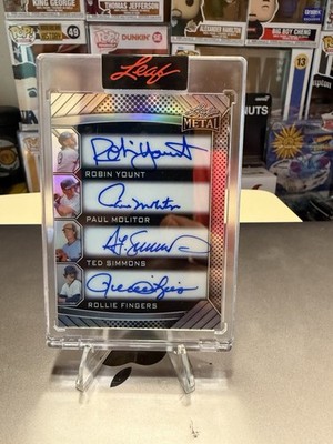 2025 Leaf Metal /10 Brewers HOF Auto Yount Molitor Simmons Fingers | eBay