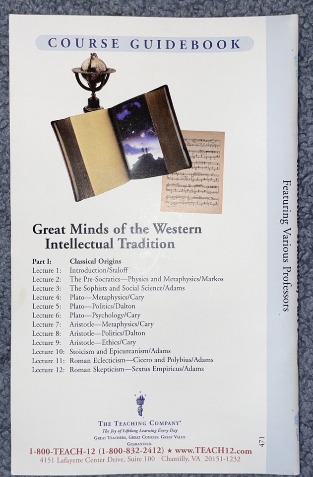 Great Courses Great Minds Of The Western Intellectual Tradition Course ...