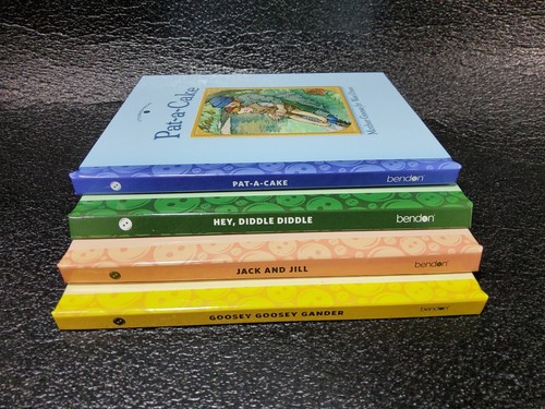 4 LITTLE BENDON BOOKS Pat-a-Cake, Jack & Jill, Goosey Goose, Hey Diddle ...