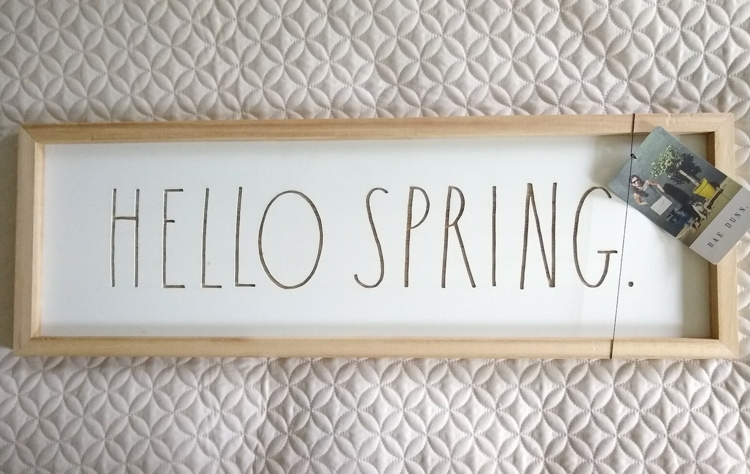 Rae Dunn Hello Spring 30"x10" LARGE! Home Decor Sign White Wood ...