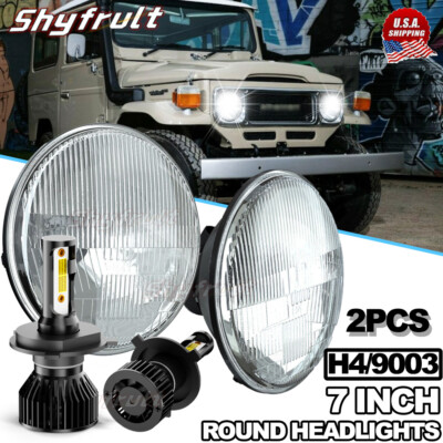 for TOYOTA LAND CRUISER FJ40 FJ60 Corolla Pickup 2pc 7inch Led Round ...
