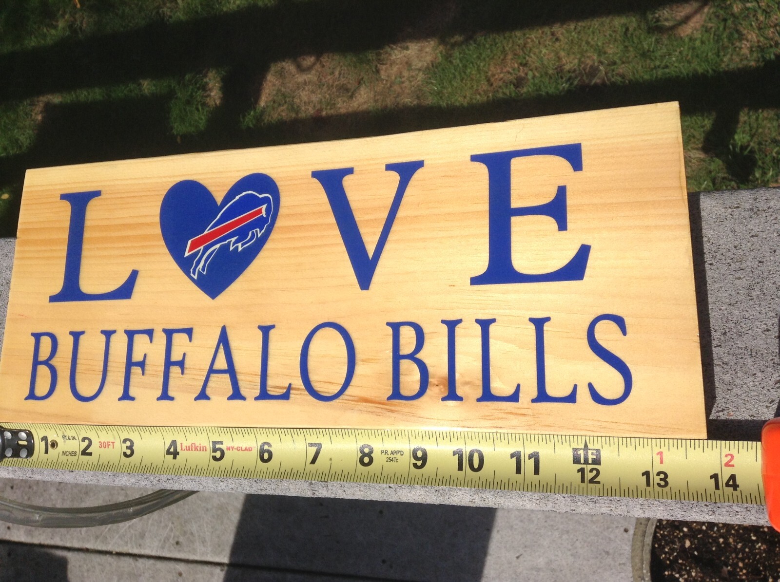 hand made buffalo bills wooden wall sign 13 3/4x 5 brand new | eBay