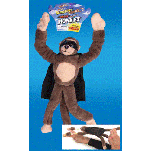 Flingshot Flying Slingshot Monkey Plush Doll Toy Screams Hilariously As ...