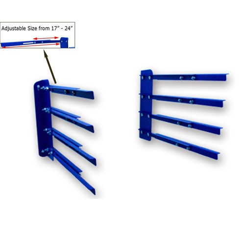 4-Layer Wall Mounting Screen Frame Holder Shelf Rack Adjustable Length ...