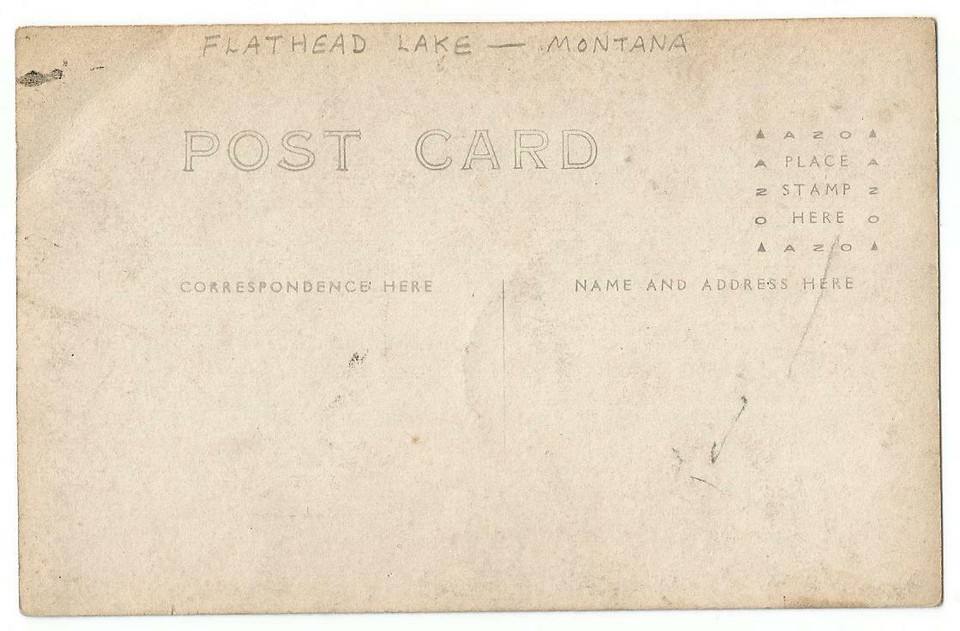 Flathead Lake Montana MT Panoramic View ~ AZO RPPC Real Photo Postcard ...