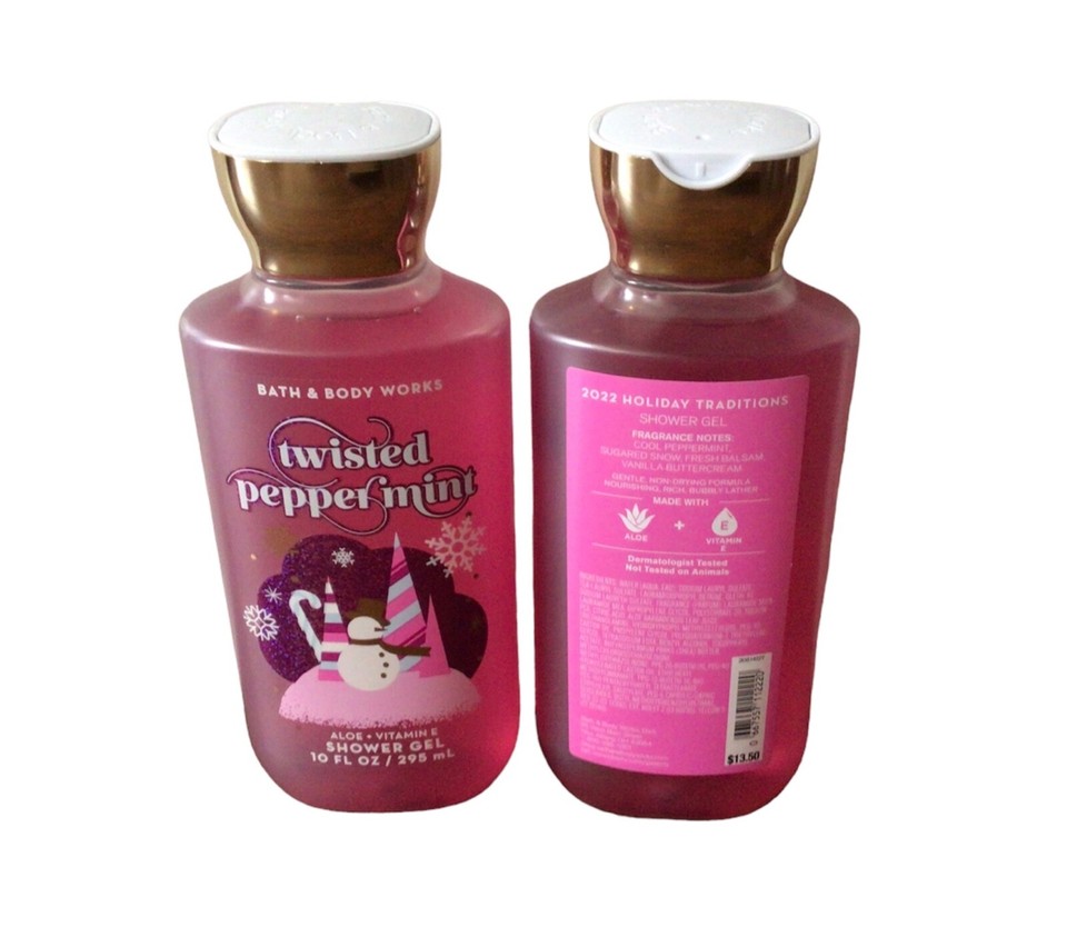 2 x Bath & Body Works Twisted Peppermint Shower Gel 10 fl.oz. New | eBay