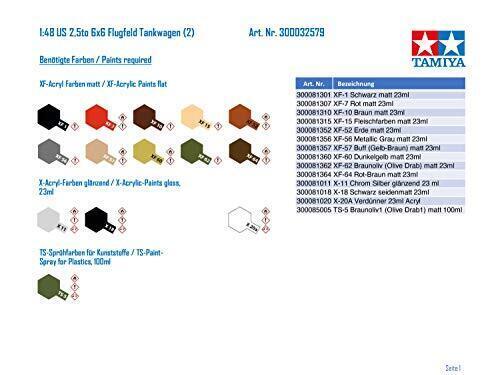 Tamiya 1/48 Military Miniature 79 US 2 1/2TON 6x6 AIRFIELD FUEL TRUCK ...