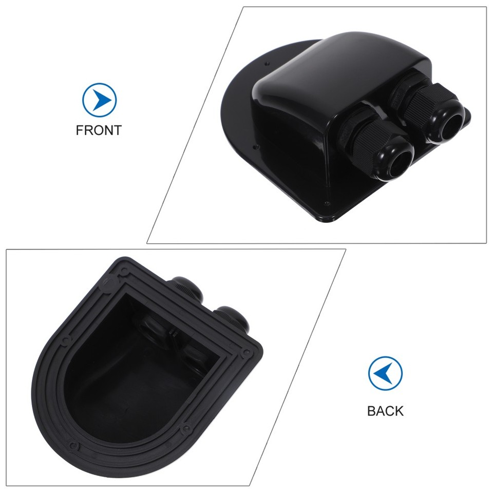weatherproof cable entry plate ABS 2-hole Roof Wire Entry Gland Dual ...
