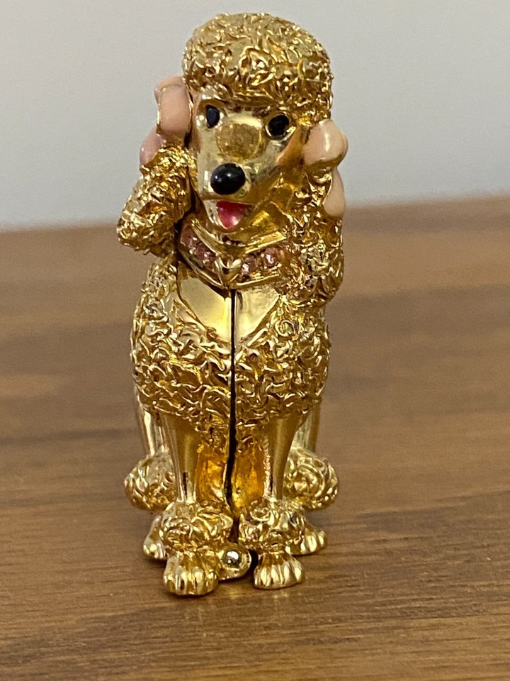 Estee Lauder Vintage 1999 Dazzling Poodle Solid Perfume Compact | eBay