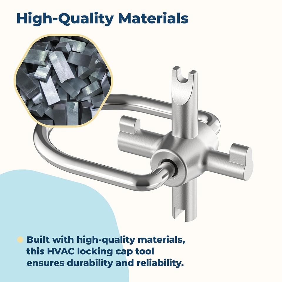 HVAC Locking Caps Key for 410A and R22 Refrigerant Safety Caps, for ...