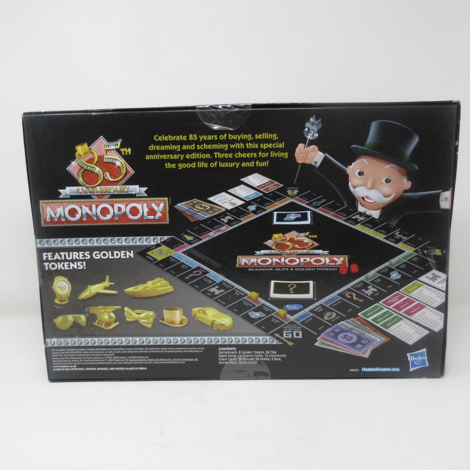 Monopoly Special Edition 85th Anniversary Board Game Golden Tokens for ...