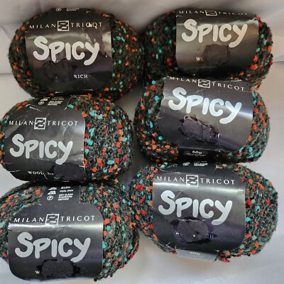 6sk-Spicy #12-301 Milan Tricot 56/30/14 Wool/Polymide/Viscose 50g Italy ...