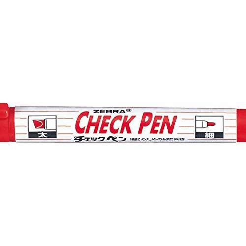 Zebra Check pen for memorizing, red, 10 pens, B-MW-150-CK-R | eBay