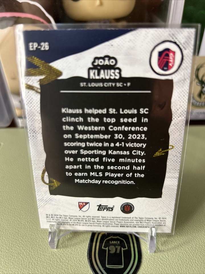 2024 Topps MLS Superstars * St. Louis City SC * Joao Klauss * Epic ...