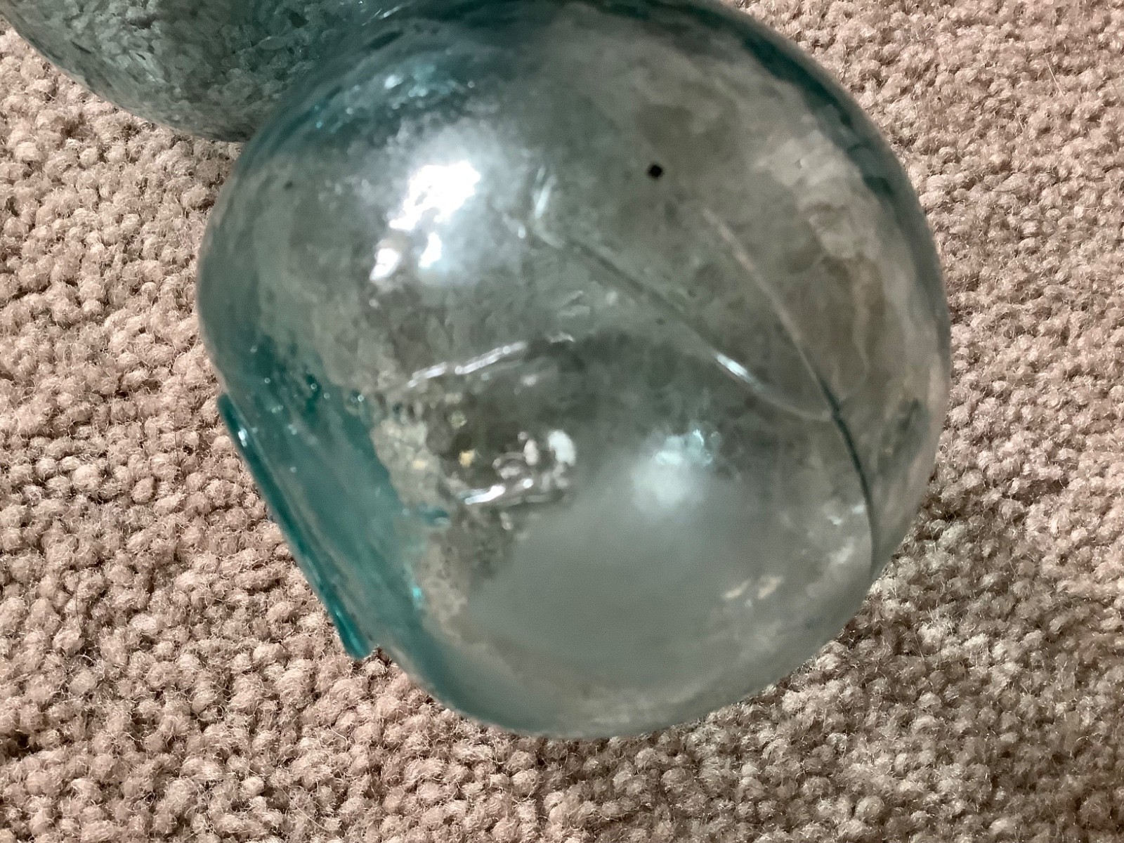 2 vintage Aqua Blue Glass Fishing Net Float Ball Globe | eBay