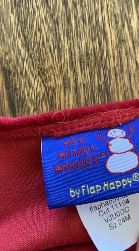 Vtg 90s Kids Red Velvet Dress Flap Happy Wee Winter Woolies 24M | eBay