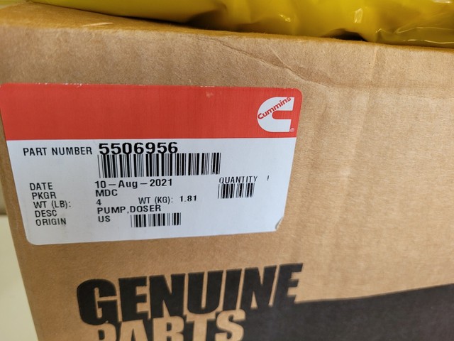 Genuine Cummins 5506956 Def Doser Pump International Cmi2520171c2. for ...