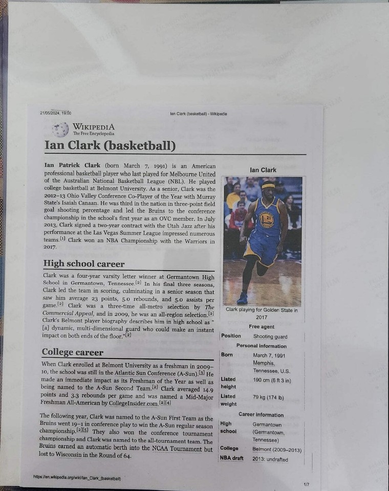 Autographed - Ian Clark - JSA Certified | eBay