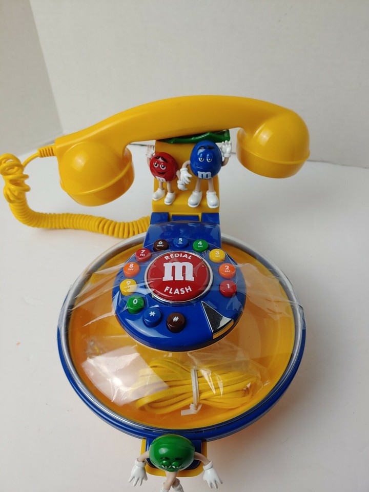 M&M’s Animated Pendulum Cuckoo Wall Clock Yellow & Red. + Yellow Phone ...