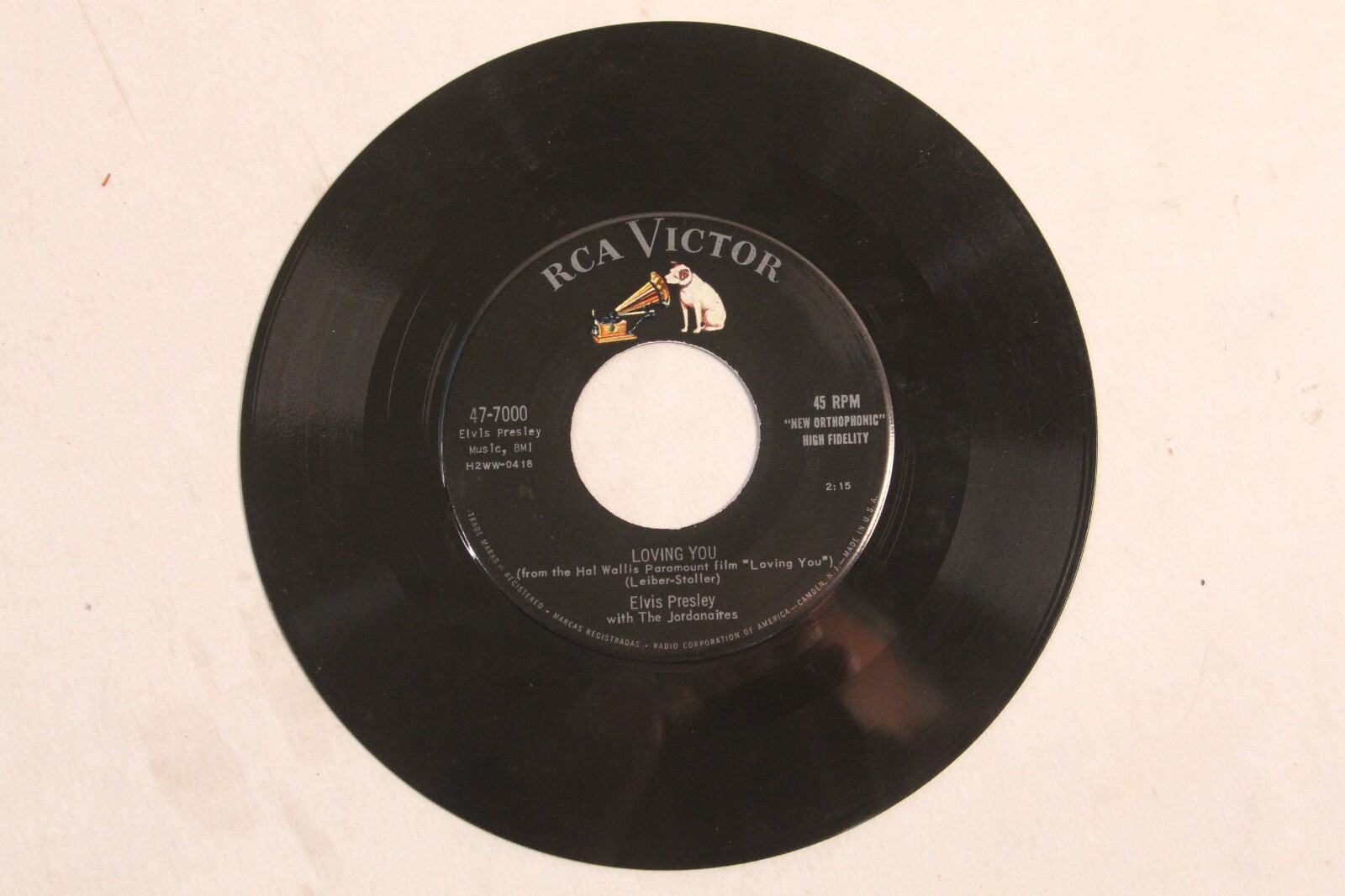 Elvis Presley 45 rpm Teddy Bear & Loving You Picture Sleeve RCA VICTOR ...