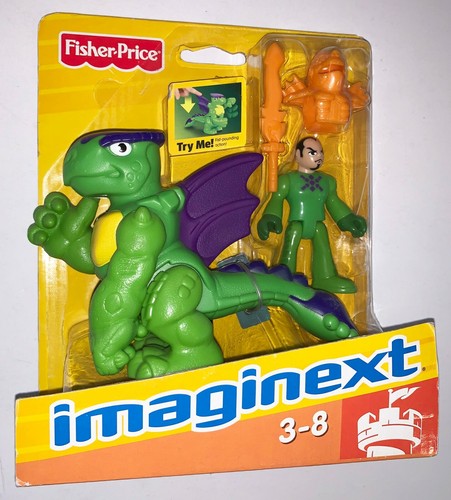 Imaginext GREEN KNIGHT & DRAGON Castle Series Fisher-Price 2009 Rare ...