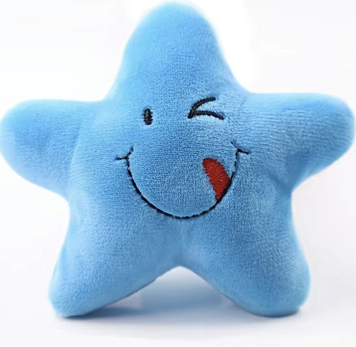 Mini Plush Blue Star with Wink Face Toy Stuffed Animal Cute Decor Toy ...