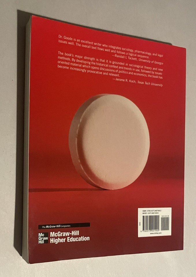 Drugs In American Society Seventh Edition Erich Goode -Very Good No ...