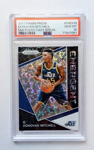 2017-Panini Prizm- Donovan Mitchell -Fast Break-rookie card-PSA 10 | eBay