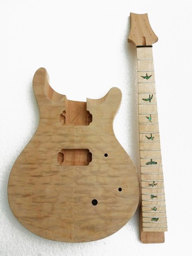 Project Electric Guitar Builder Kit W/quilted Maple Veneer Body Guitar ...