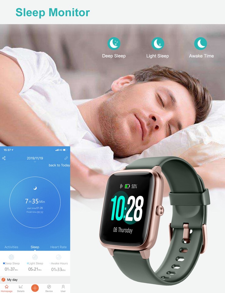 Bluetooth Calls Smart Watch for IOS Android Men Women Sleep Heart Rate ...