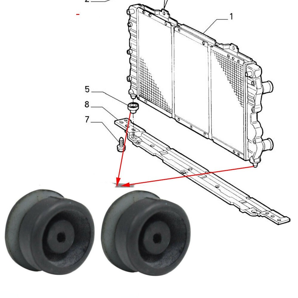 Bottom Radiator Lower Mount Rubber Cushion Bushing For Honda CRV Civic ...