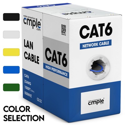 1000ft Cat 6 Ethernet Cable CCA Network Cable 550MHz CMR Cat6 Cord | eBay