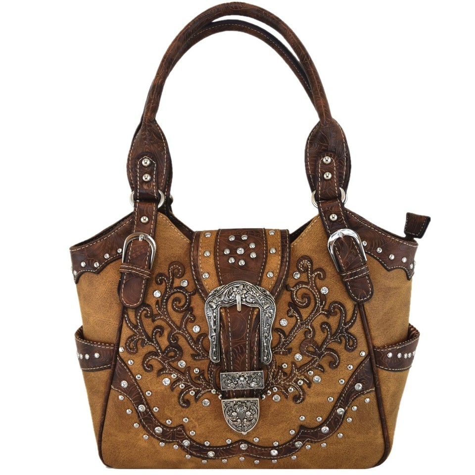 Western Buckle Country Handbag Concealed Carry Purse Women's Shoulder ...