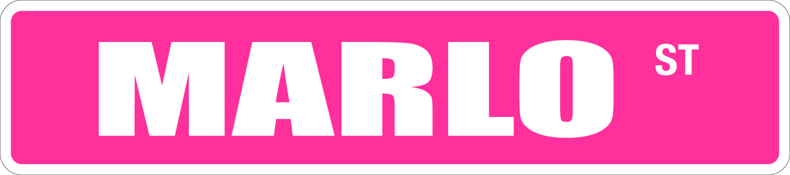 *Aluminum* Marlo St 4" x 18" Metal Novelty Street Sign SS 2525 | eBay