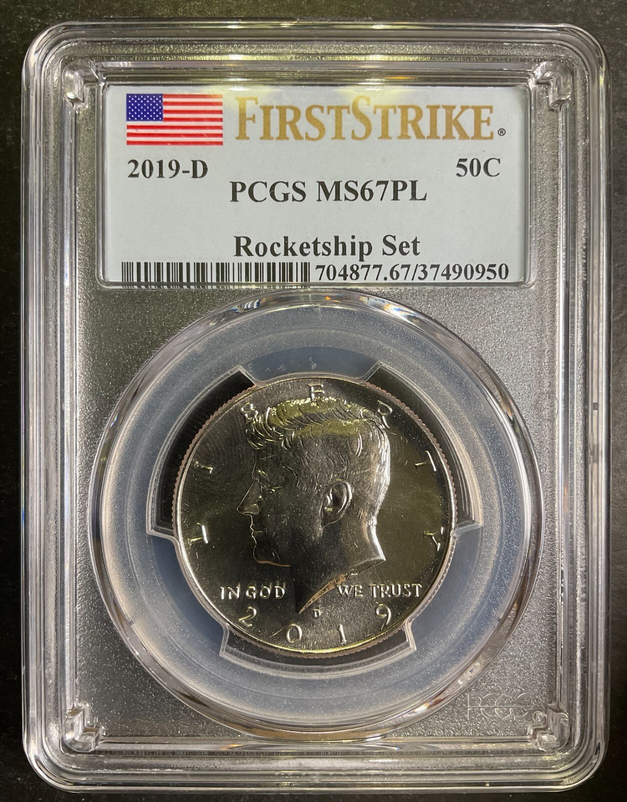 PCGS MS67PL 2019-D Kennedy Half Dollar PROOFLIKE NEAR PERFECT ...