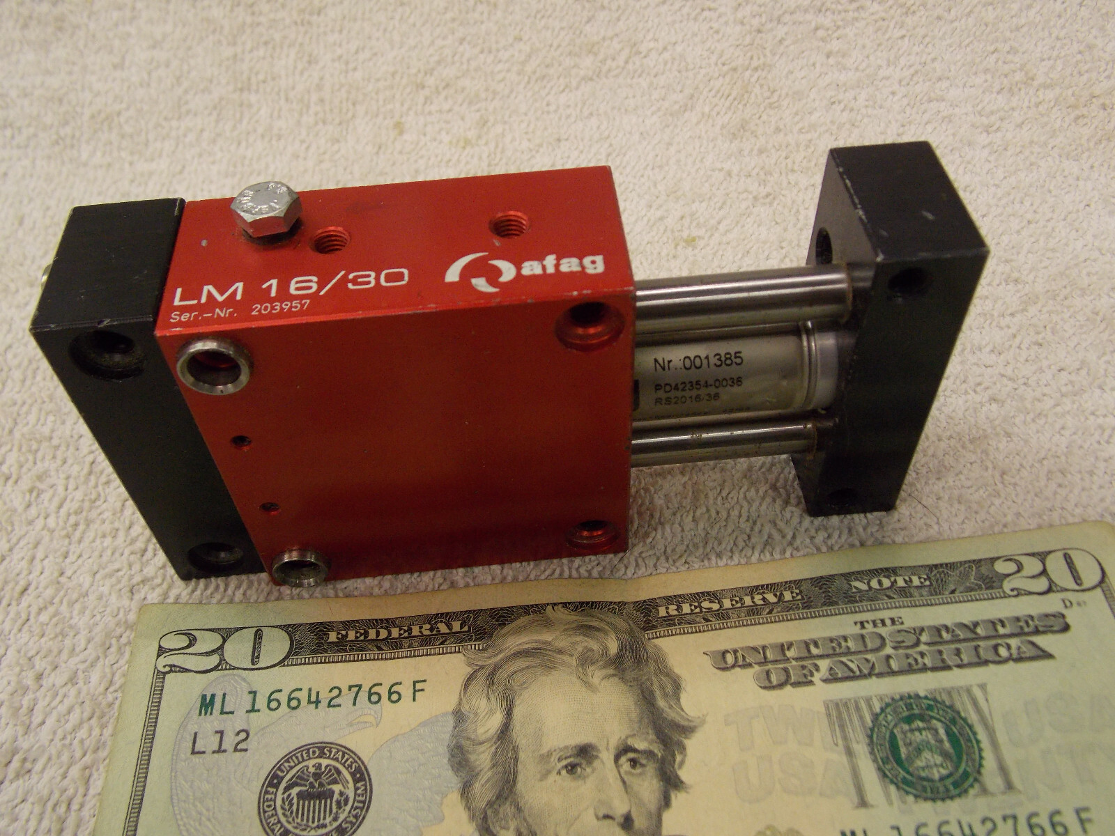 AFAG LM16/30 Pneumatic Linear Actuator Module Nr 001385 PD42354-0036 ...